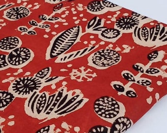 Block Print Red Fabric - Etsy