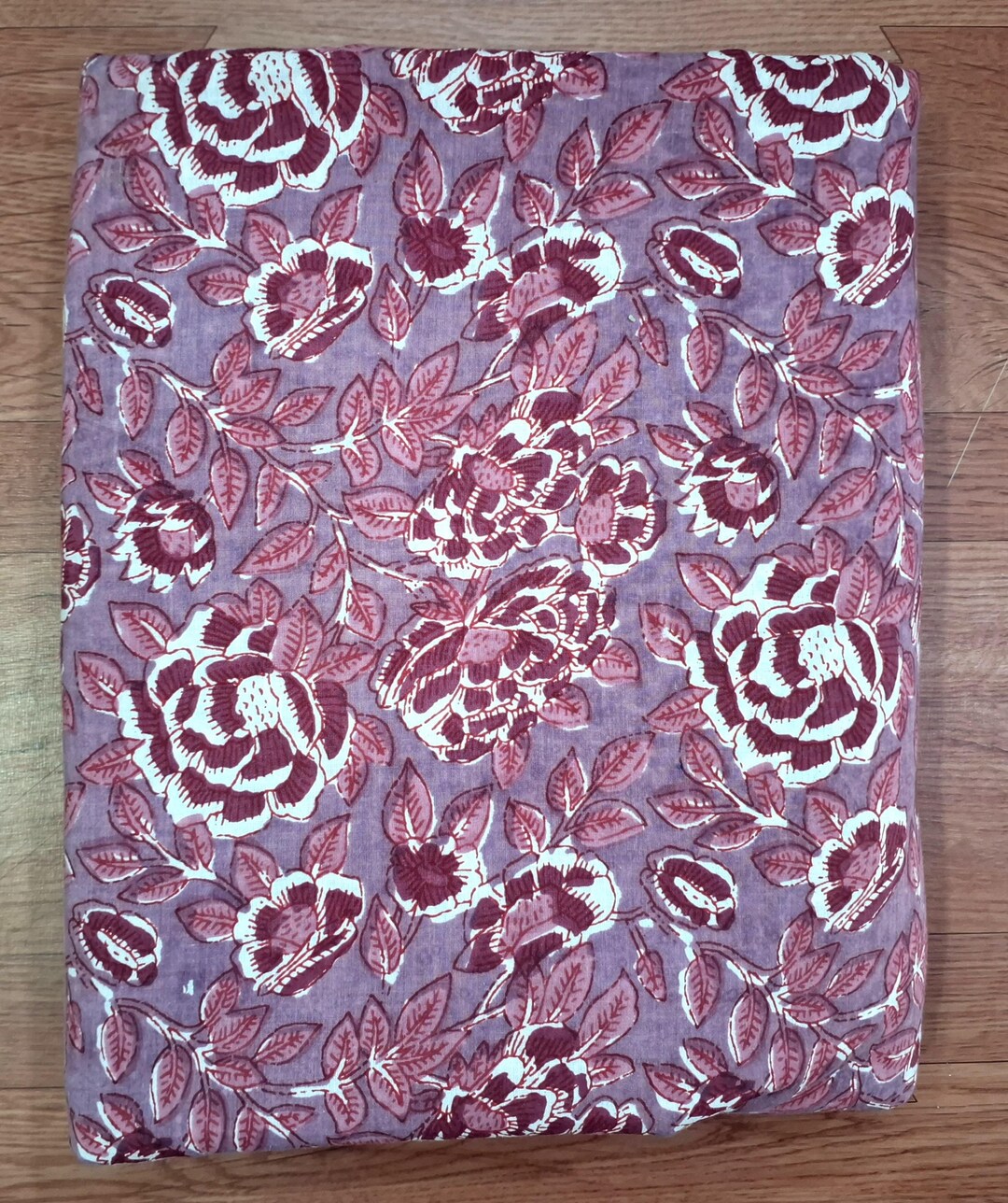 Purple Block Print Fabric,by the Yard Floral Indian Fabric,dressmaking ...