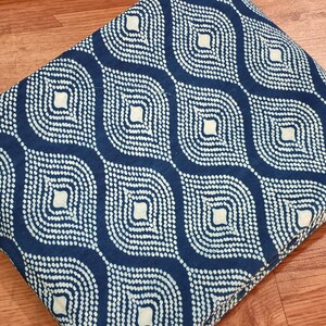 Indigo Blue Block Print Fabric,geometrical Print Fabric,dressmaking ...