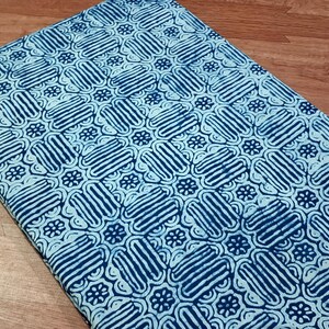 Indigo Blue Block Print Fabric,geometric Print Fabric,by the Yard ...