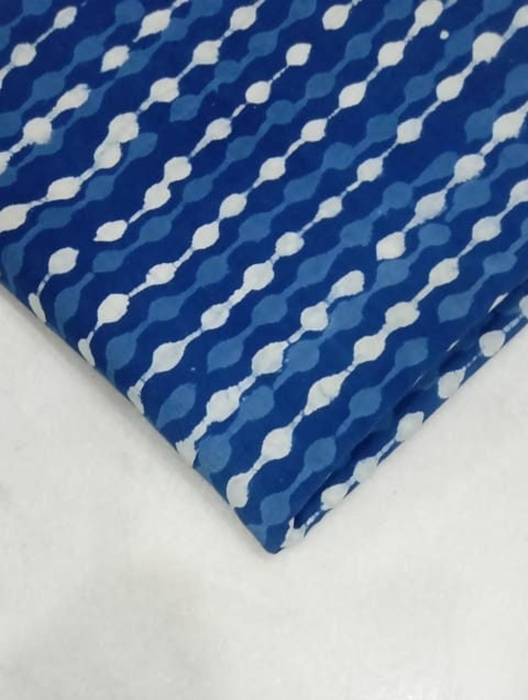 Indigo Blue Indian Block Print Fabric,by the Yard Fabric,geometric ...