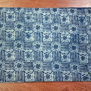 Indigo Blue Block Print Fabric,geometric Print Fabric,by the Yard ...