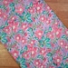 Purple Pink Floral Cotton Block Print Fabric for Sewing Dressmaking ...