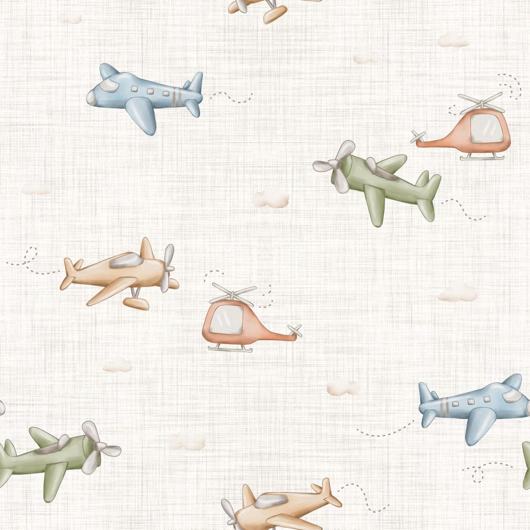 Cream Airplane Fabric, Baby Toddler Fabric, Fabric by the Yard, Autumn ...