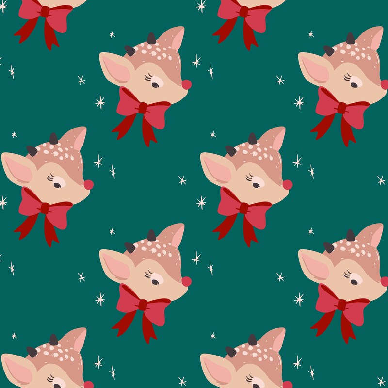 Rudolph Fabric - Etsy