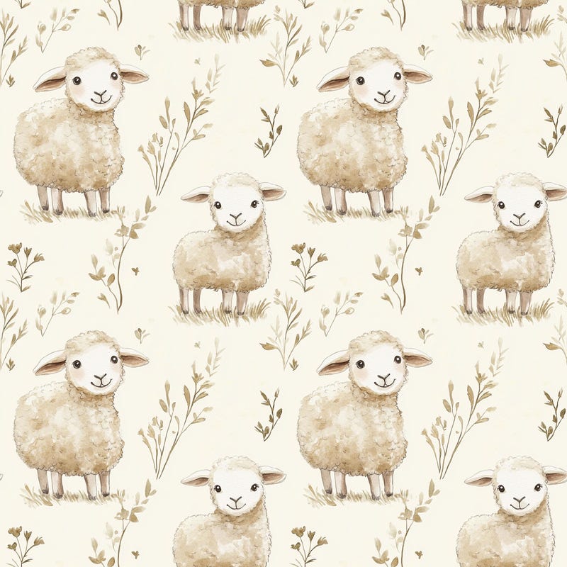 Sheep Animal Print Fabric - Etsy