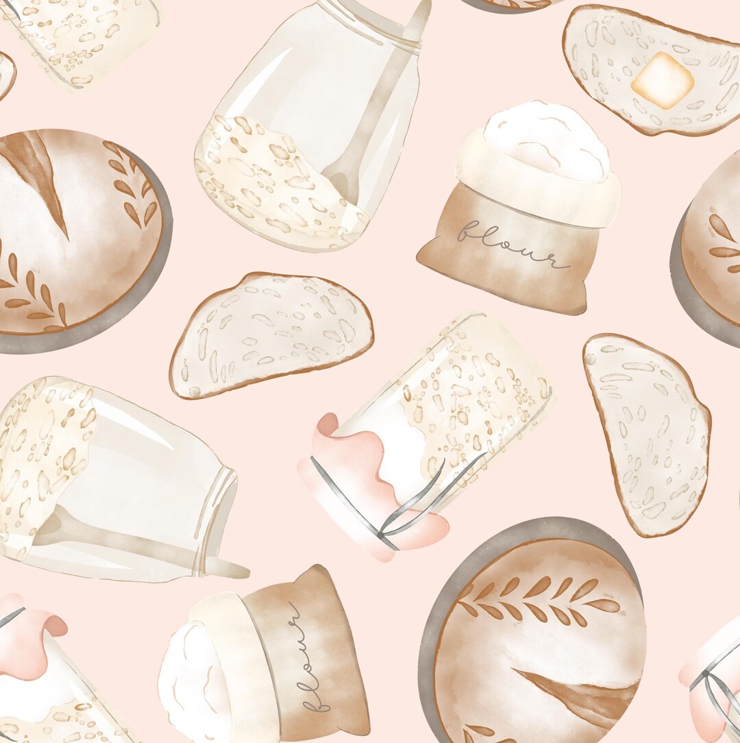 Sourdough Bread Fabric, Baking Fabric, Fabric by the Yard, by Design ...