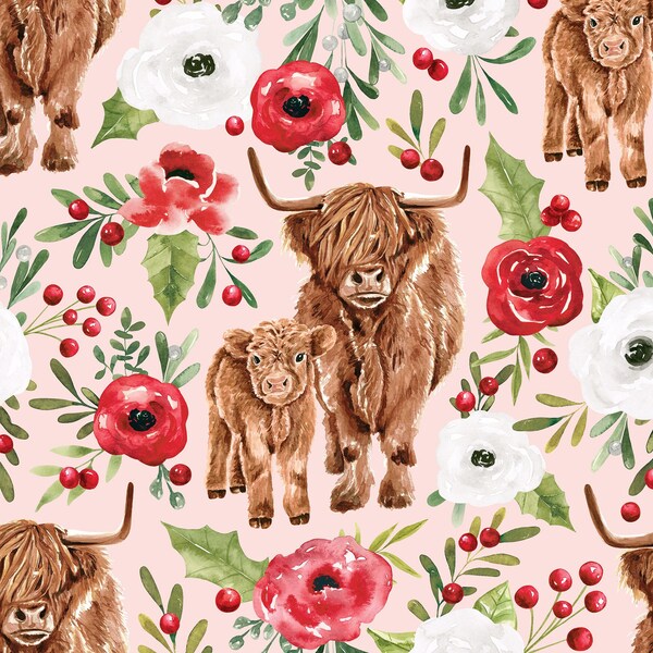 Highland Cow Baby Fabric - Etsy