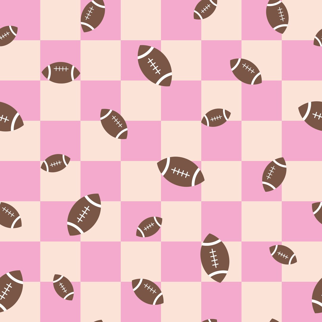 Retro Checker Football Fabric, Fabric by the Yard, Sports Fabric ...