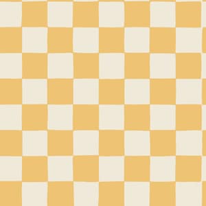 Yellow Checker Fabric, Retro Checkboard Fabric, Fabric by the Yard ...