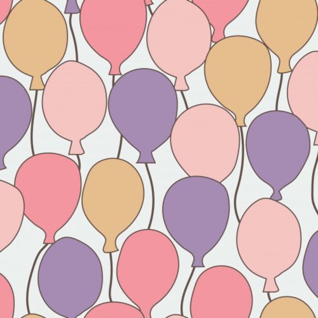 Birthday Balloons Fabric, Fabric by the Yard, Birthday Fabric, Custom ...