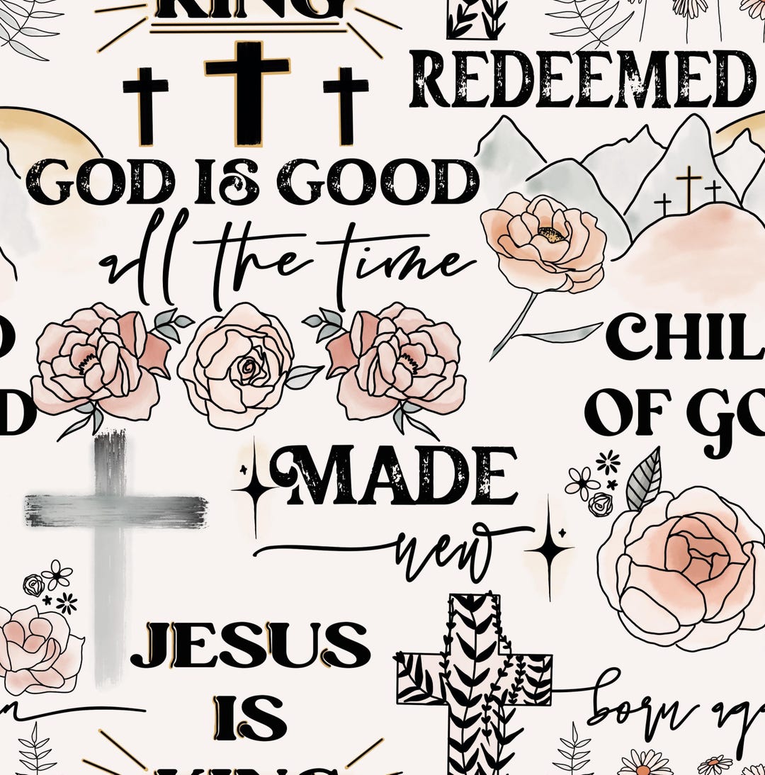 Christian Text Fabric, Bible Scripture Fabric, Religious Fabric, Fabric ...