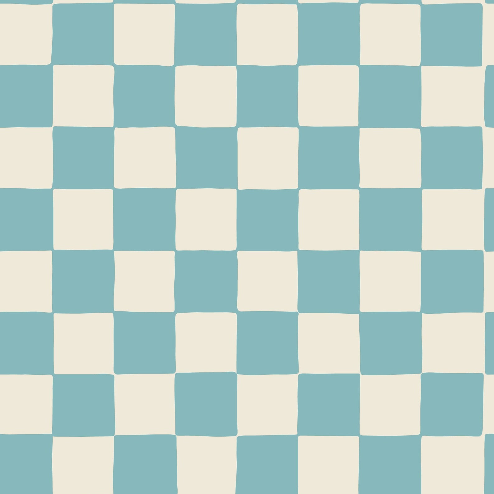 Aqua Checker Fabric, Retro Checkboard Fabric, Fabric by the Yard, Erin ...