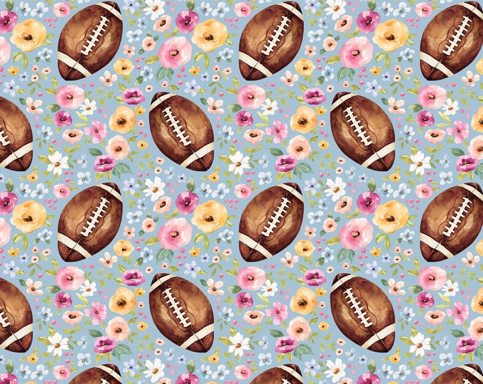 Football Fabric Small College Football Navy Stripes by ...