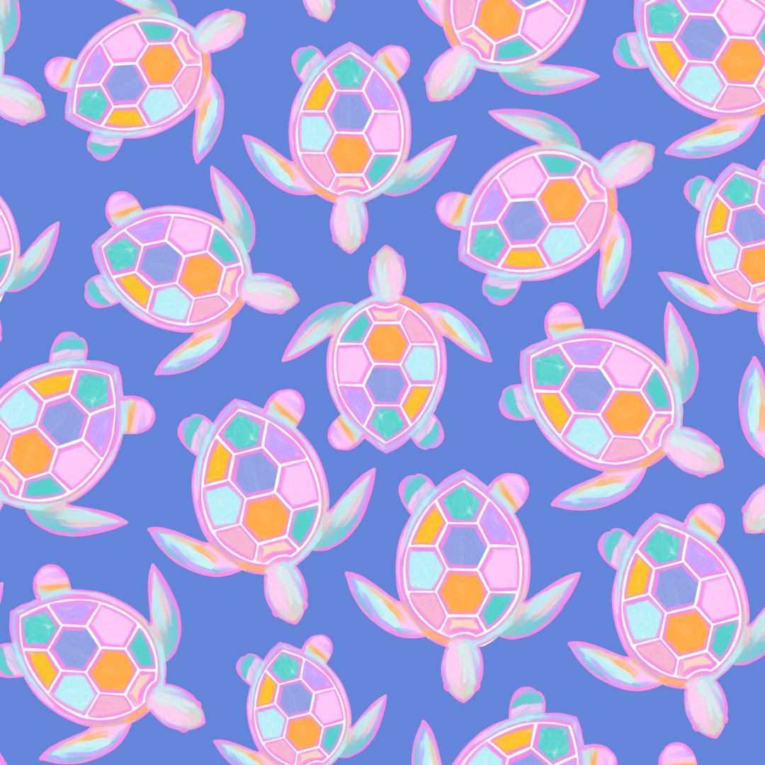 Colorful Sea Turtle Fabric, Ocean Animal Fabric, Fabric by the Yard ...