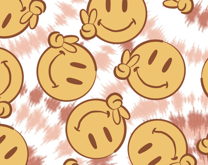 Happy Face Fabric Run Happy Faces Purples Blues by Clothcraft Happy ...