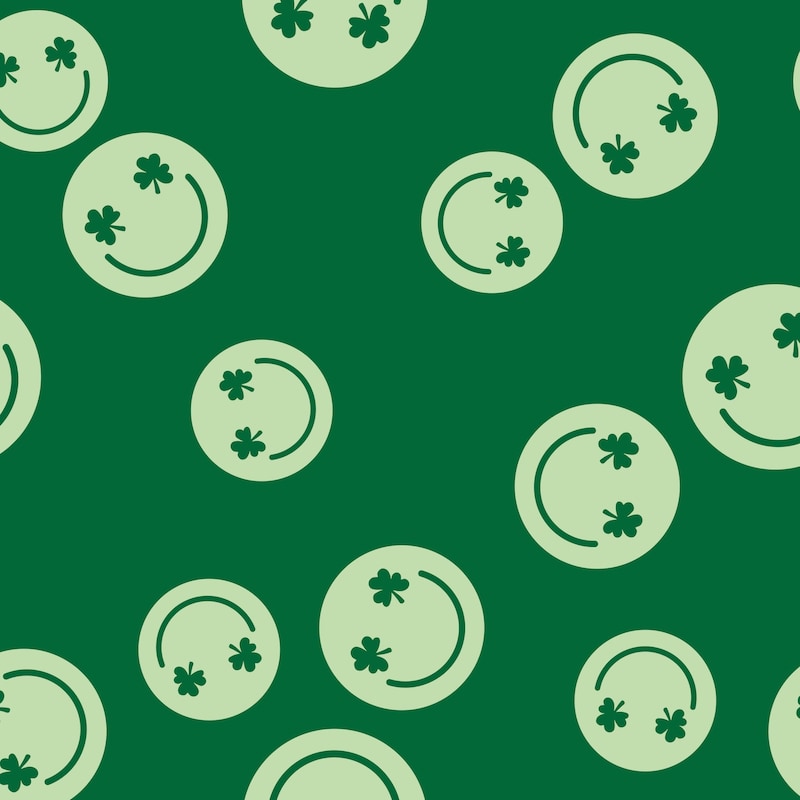 Shamrock Smiley Face - Etsy