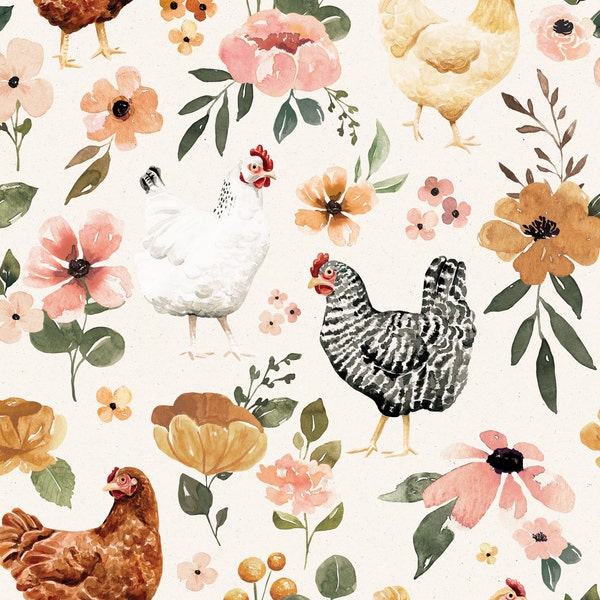 Chicken Fabric by the Yard - Etsy