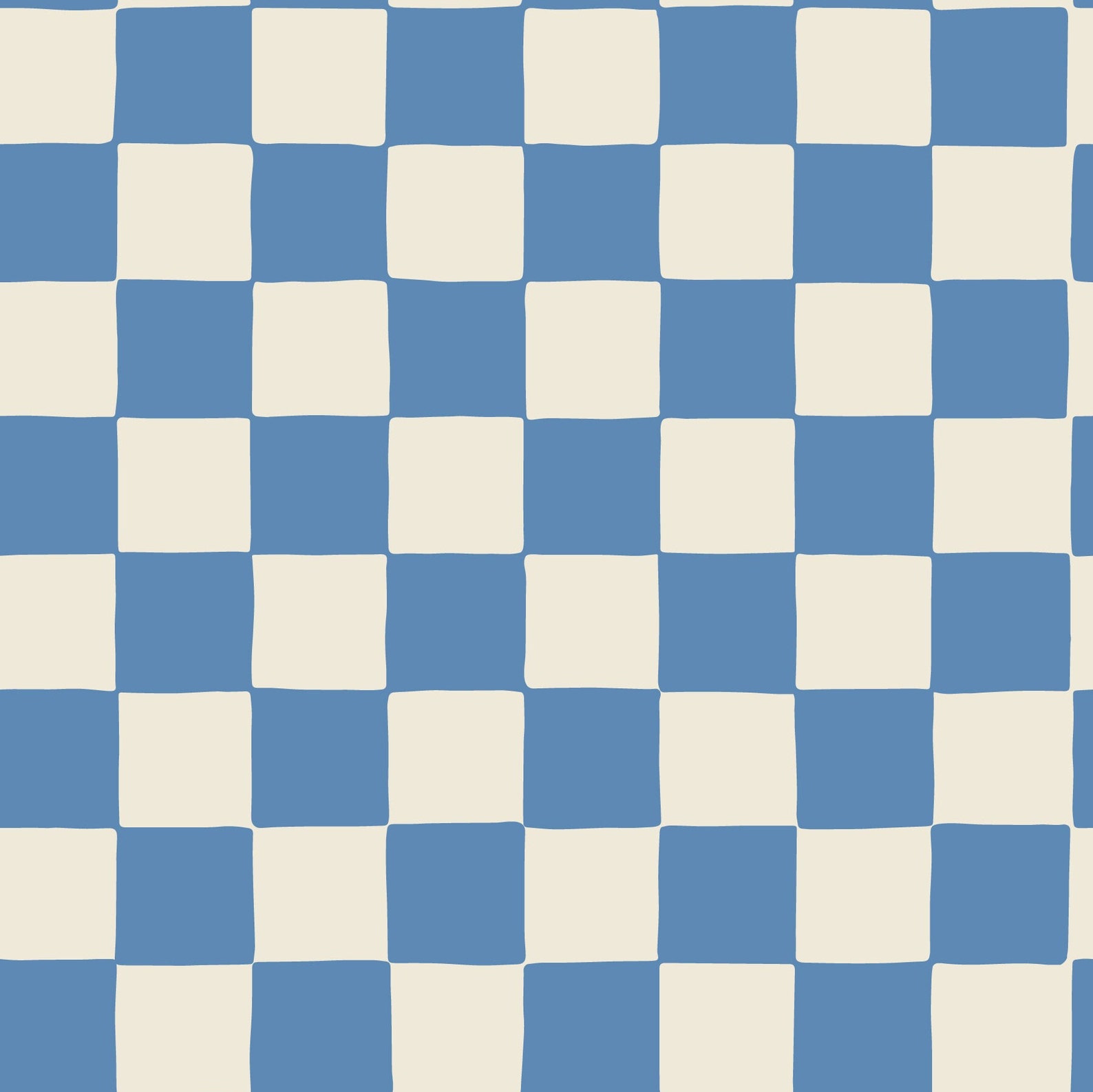 Blue Checker Fabric, Retro Checkboard Fabric, Fabric by the Yard, Erin ...
