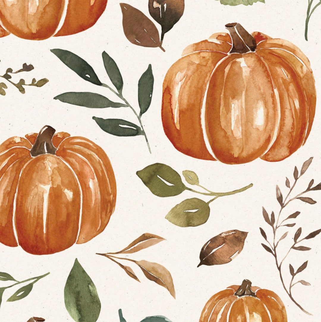 Autumn Pumpkin Fabric Fabric by the Yard Cate & Rainn - Etsy