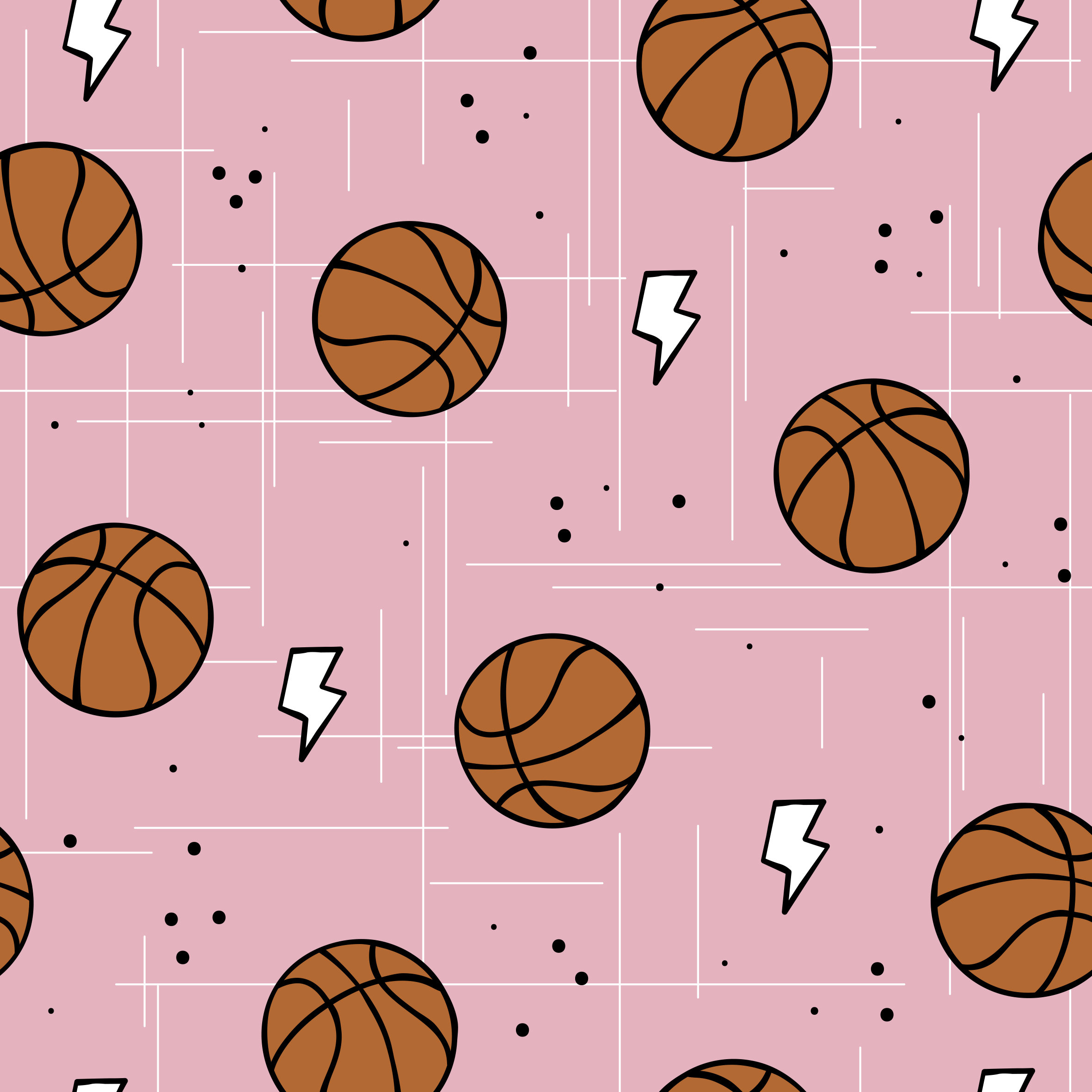 Pink Basketball Fabric, Girl Basketball Fabric, Fabric by the Yard ...