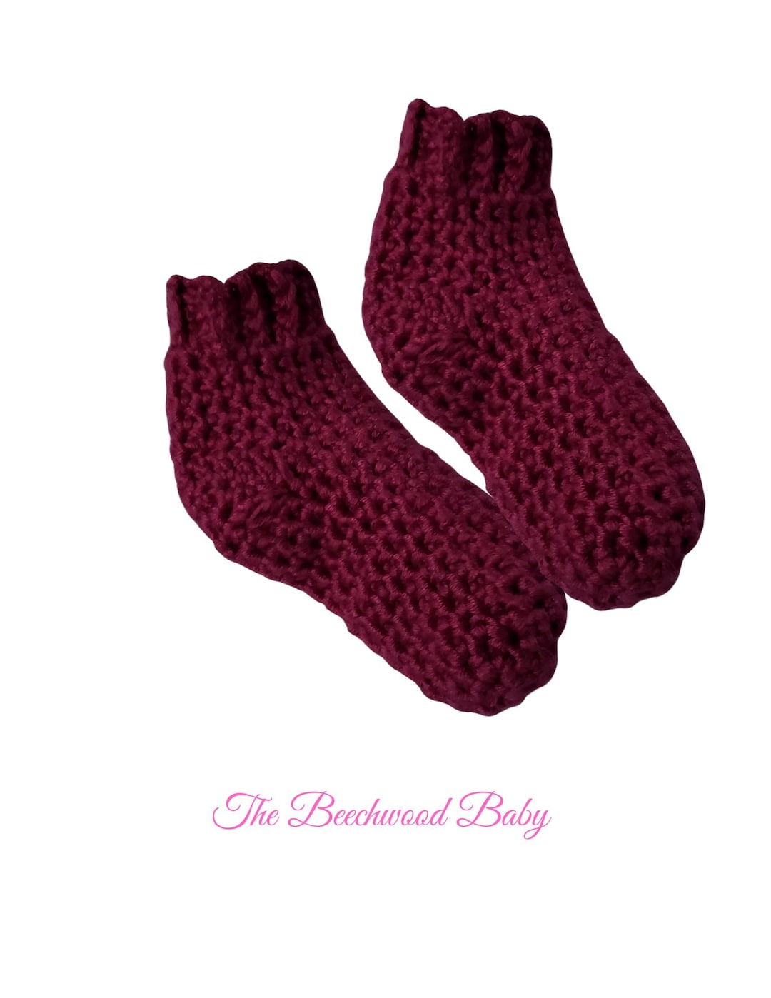 Handmade Silky Soft Crochet Newborn Infant Baby Stay up Socks Newborn ...