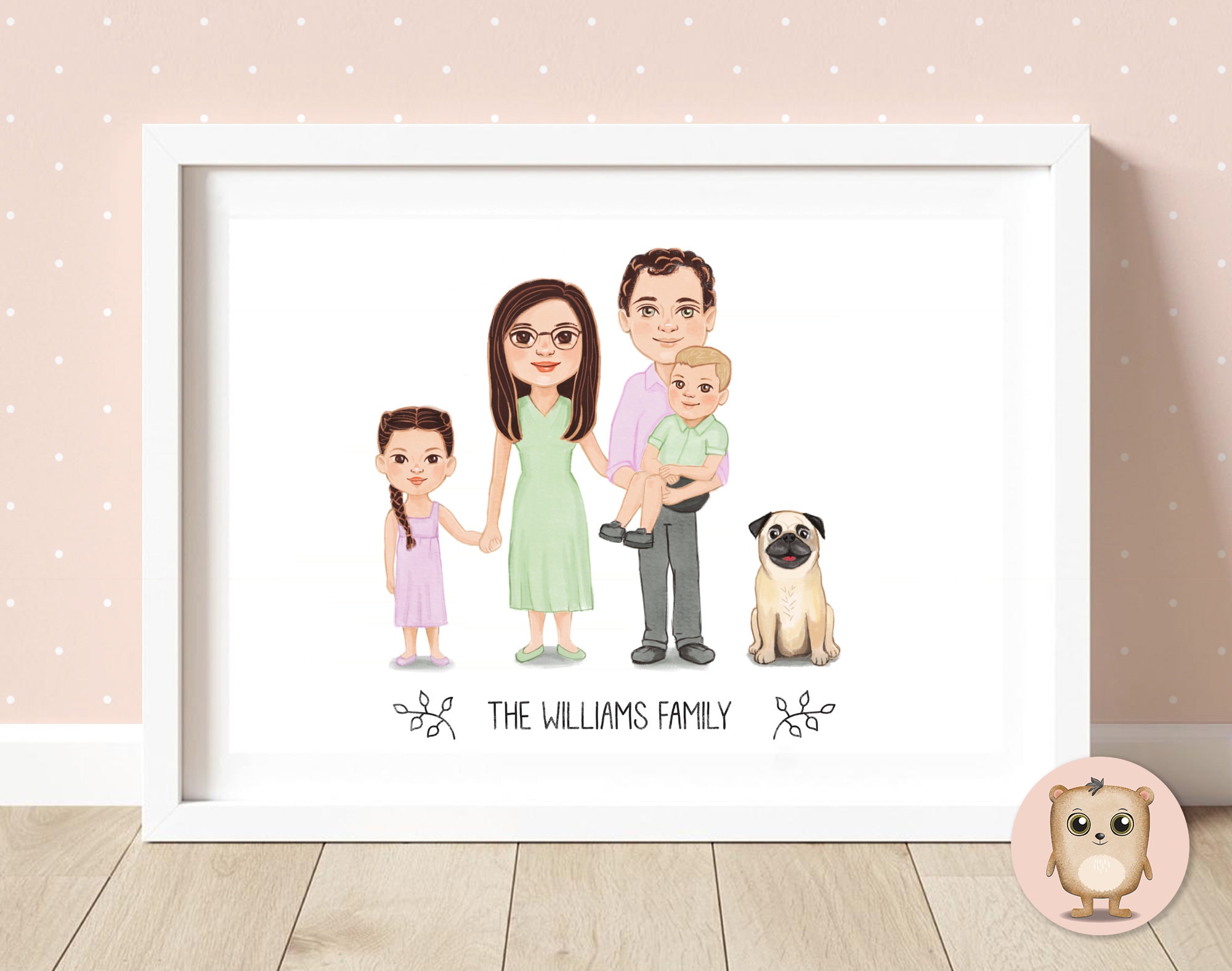 PERSONALIZED FAMILY PORTRAIT custom family illustration | Etsy