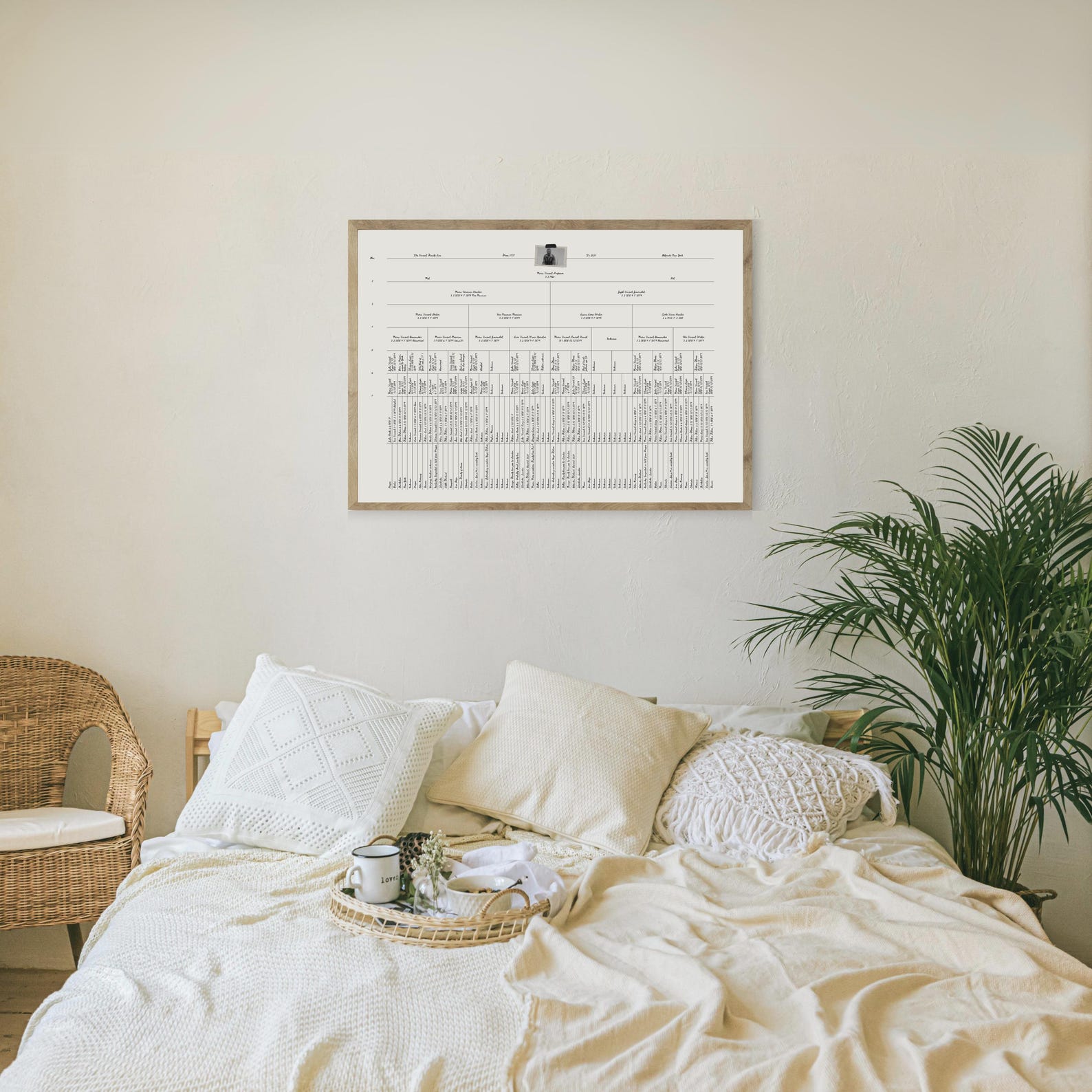 7 Generation Family Tree Poster Template for Canva, Ancestry Chart ...