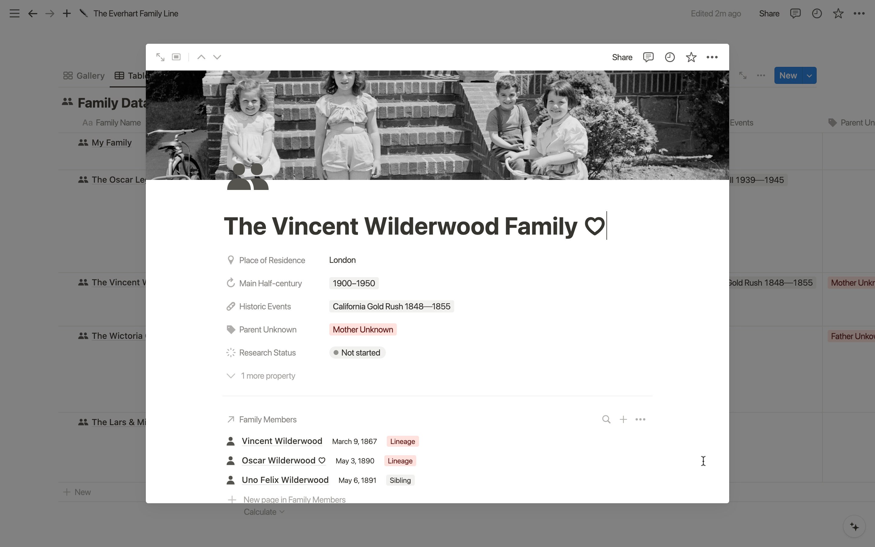 Ancestry Research Notion Template, Digital Genealogy Lineage Trackers ...
