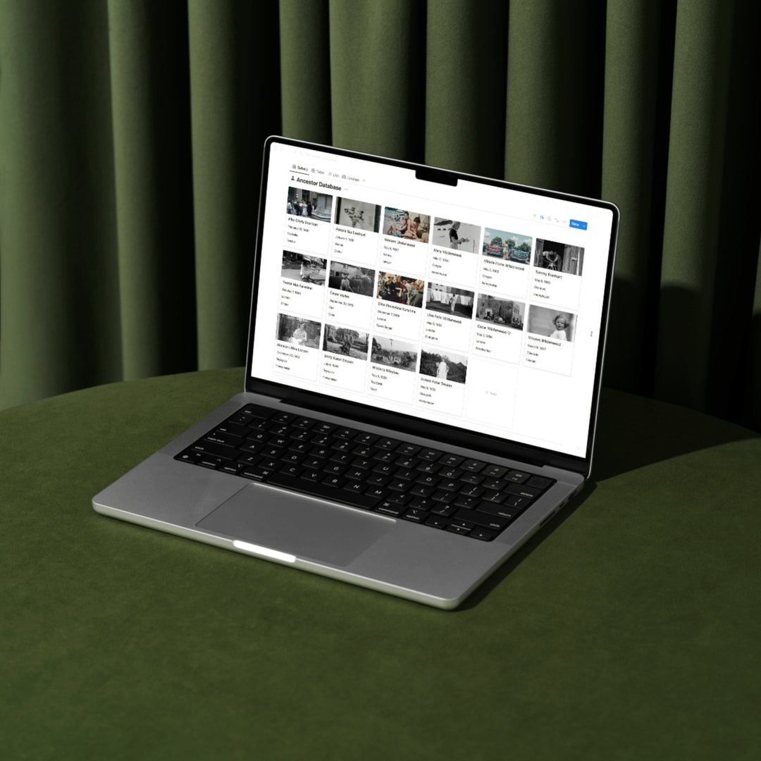 Notion Ancestry Research Template, Digital Genealogy Lineage Trackers ...