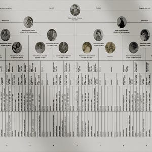 7 Generation Family Tree Template for Canva, Editable 24x18 in Ancestry ...