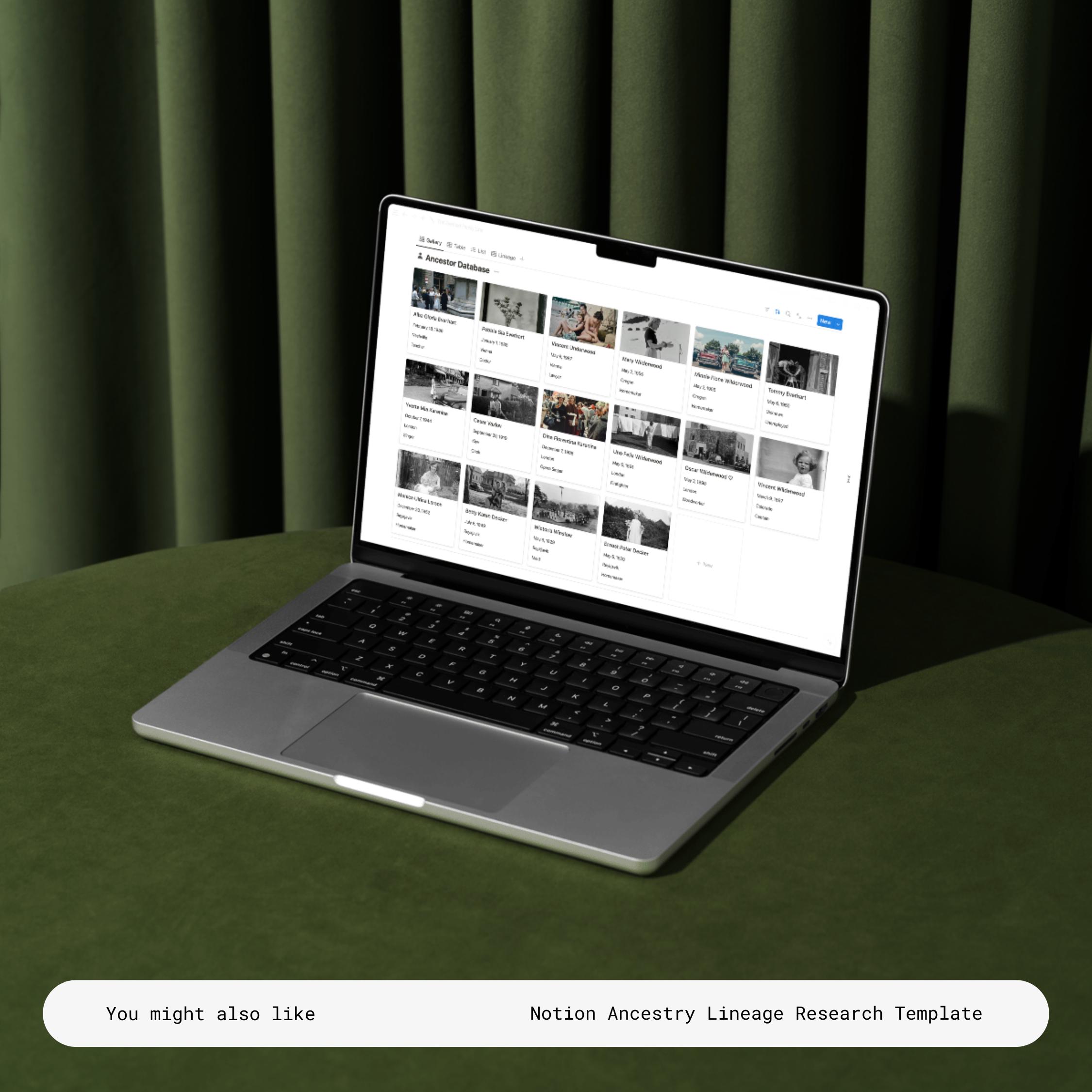 7 Generation Family Tree Poster Template for Canva, Ancestry Chart ...