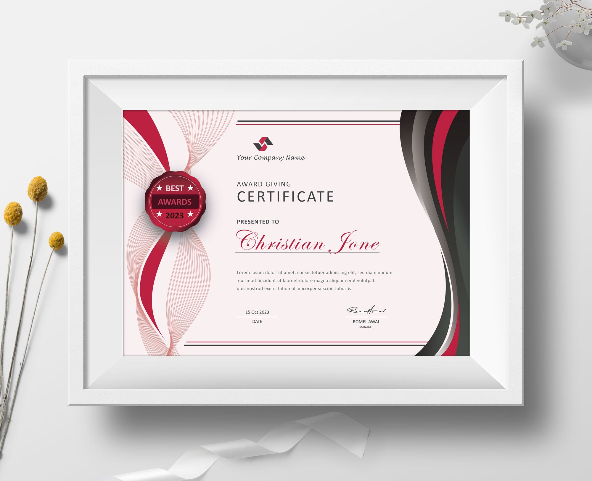 Award Giving Certificate Template Word, Certificate of Appreciation ...