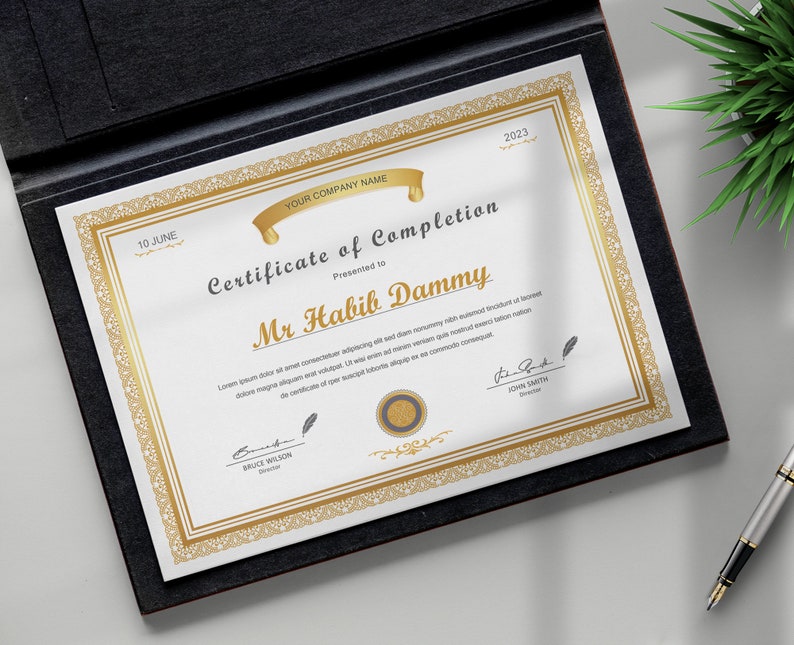 Certificate of Completion Template Word Editable, Certificate of ...