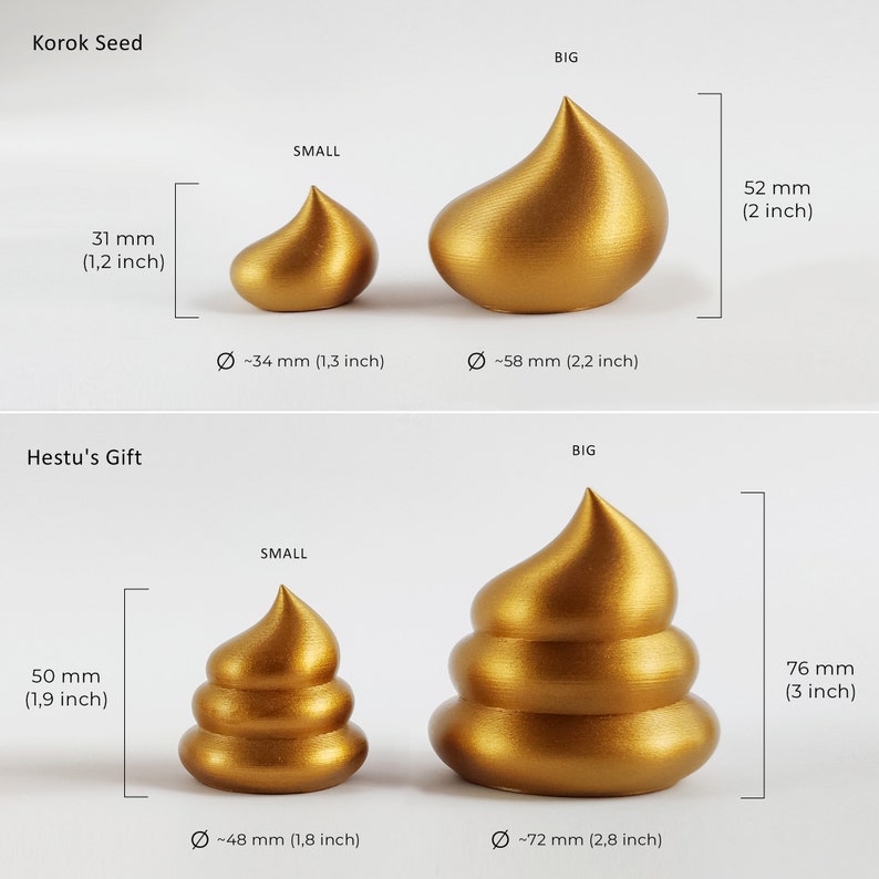 Korok Seed Set of 5 Golden Poop Zelda Breath of the Wild | Etsy