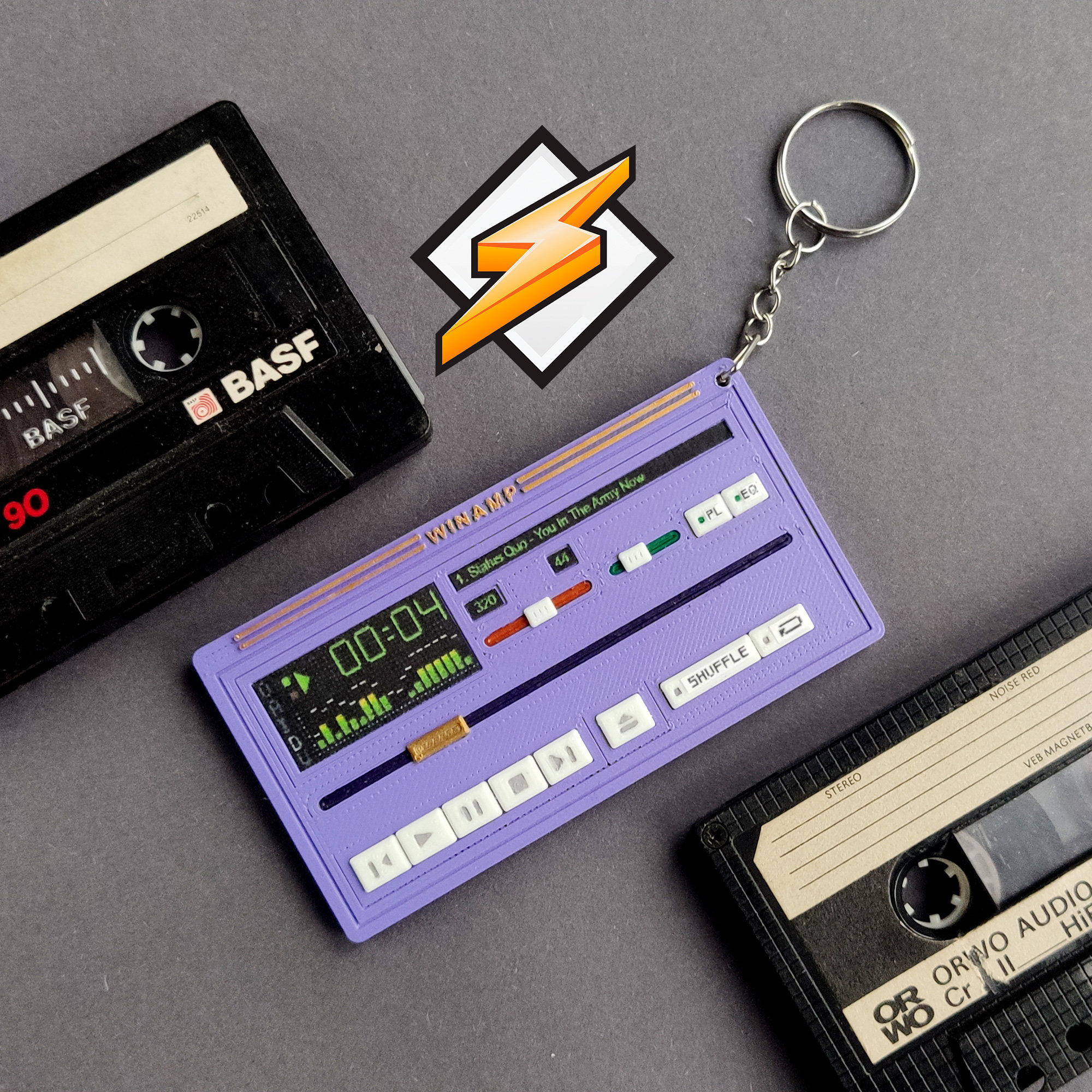 90s Music Player Keychain