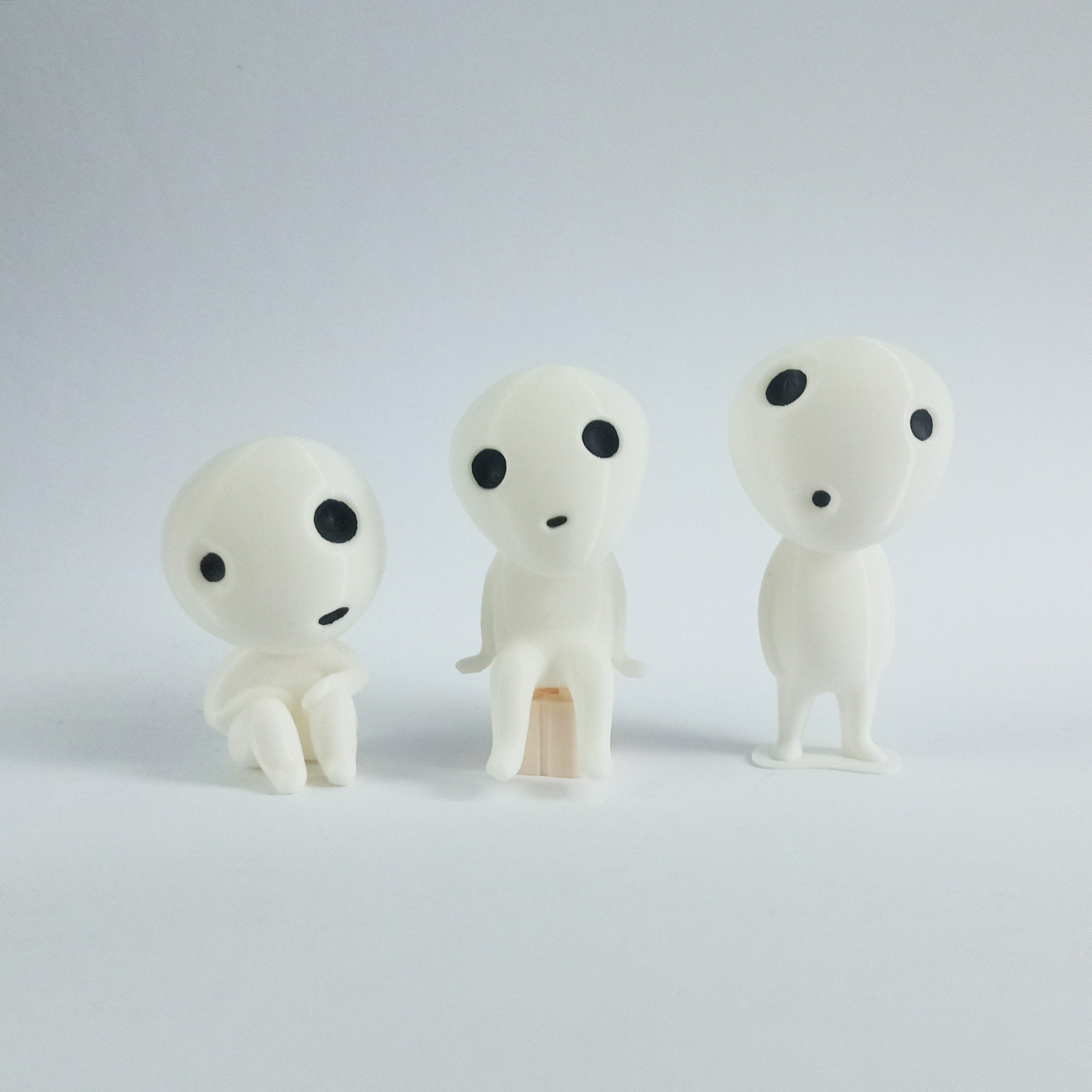 Set of 3 Tree Spirits Kodama Japanese Folklore Forest - Etsy