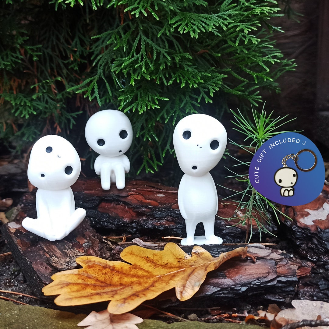 Set of 3 Tree Spirits Kodama Japanese Folklore Forest - Etsy