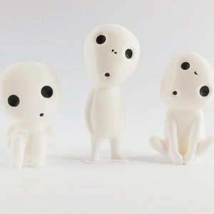 Set of 3 Tree Spirits - Kodama - Japanese Folklore - Forest Spirits ...