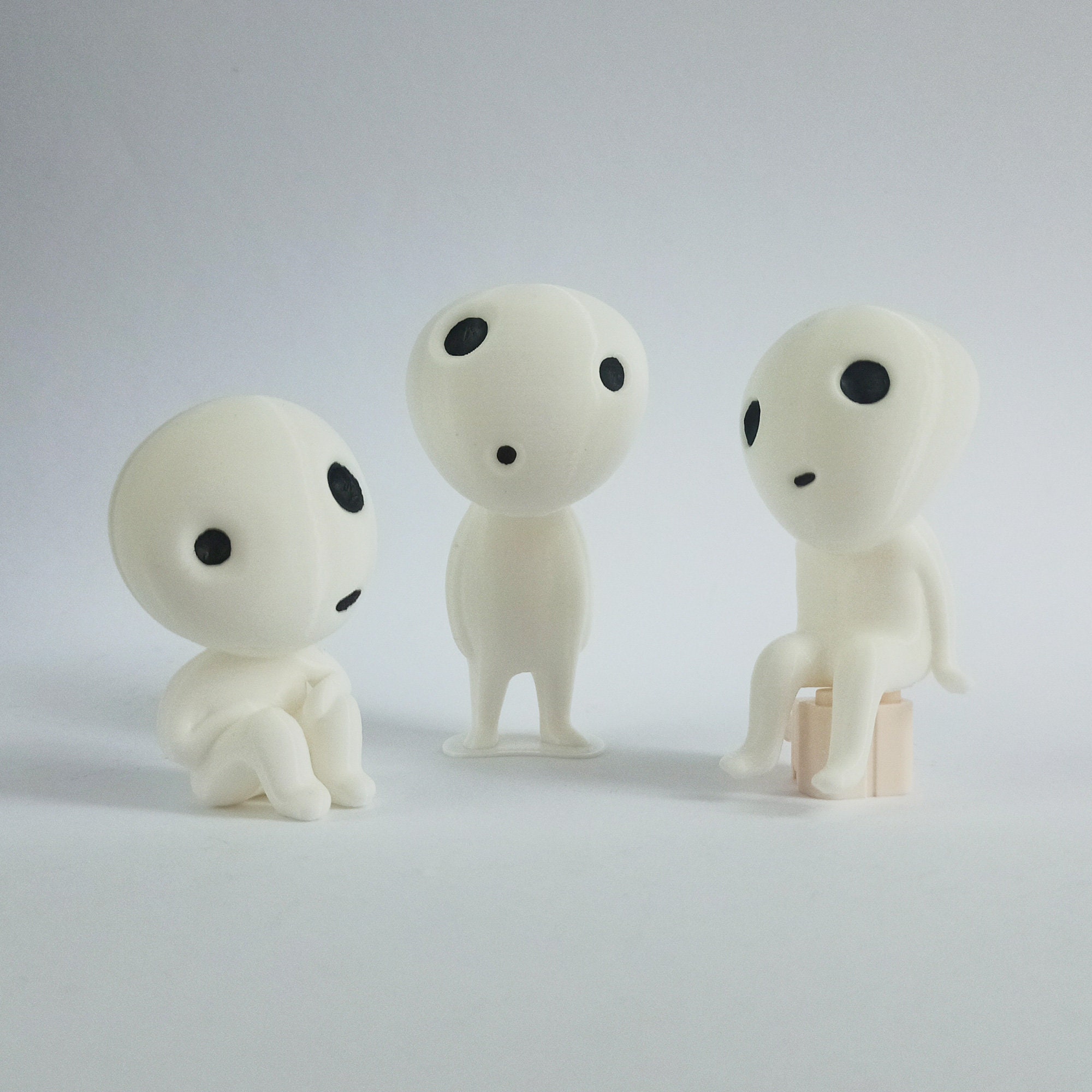Set of 3 Tree Spirits Kodama Japanese Folklore Forest - Etsy