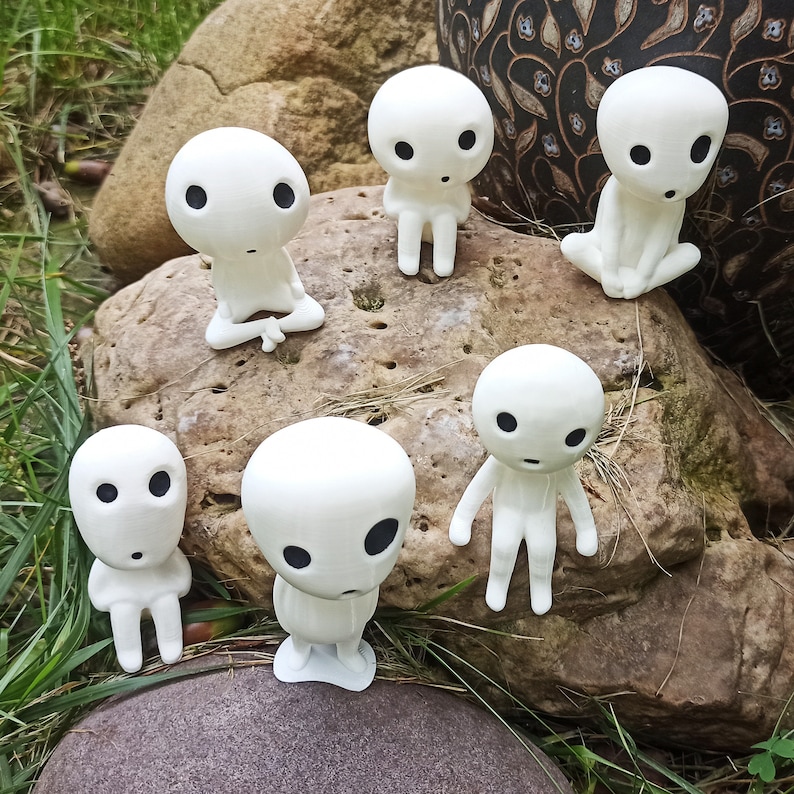 Set of 6 Tree Spirits Kodama Japanese Folklore Forest - Etsy
