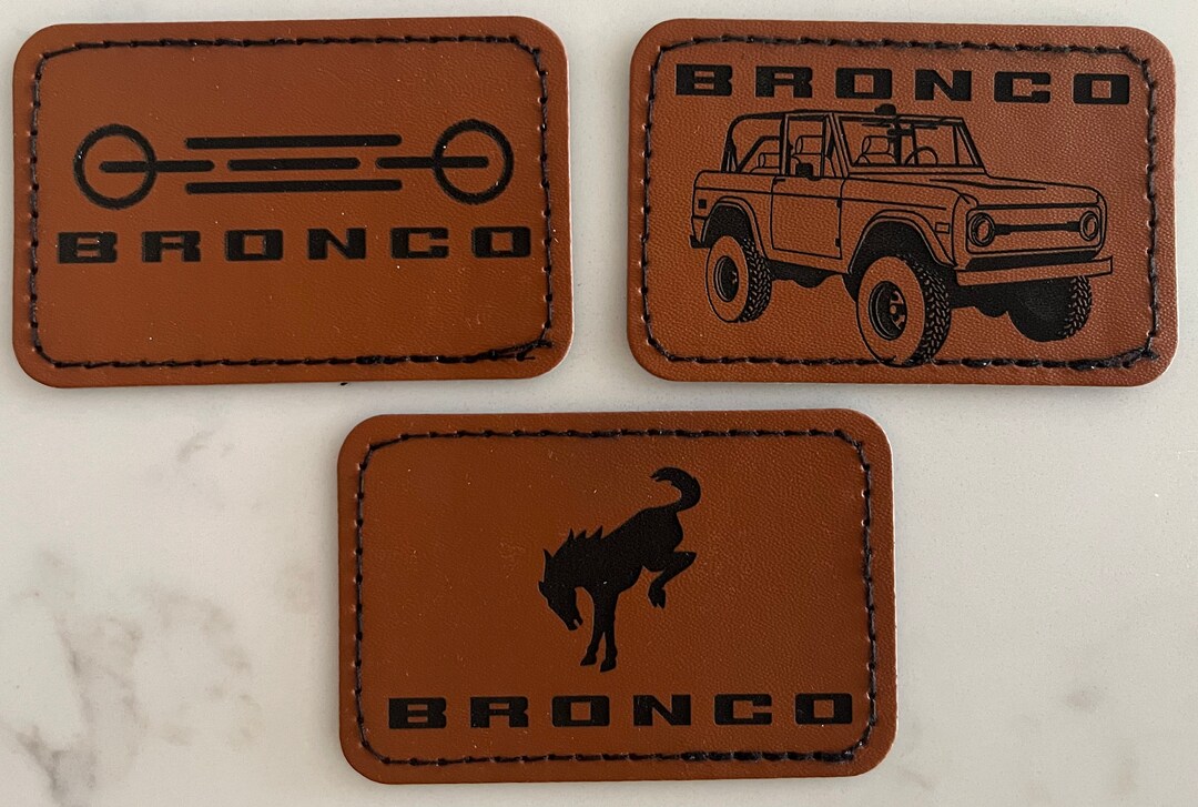 Laser Engraved Bronco Iron on or Sew on Batches Ford Tough - Etsy