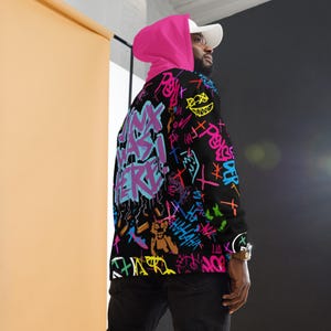Chaotic Unisex Hoodie, Graffiti, Drawing, Mind F*ck - Etsy