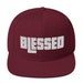 Blessed Snapback White 3d Puff Embroidered Christian Hat - Etsy