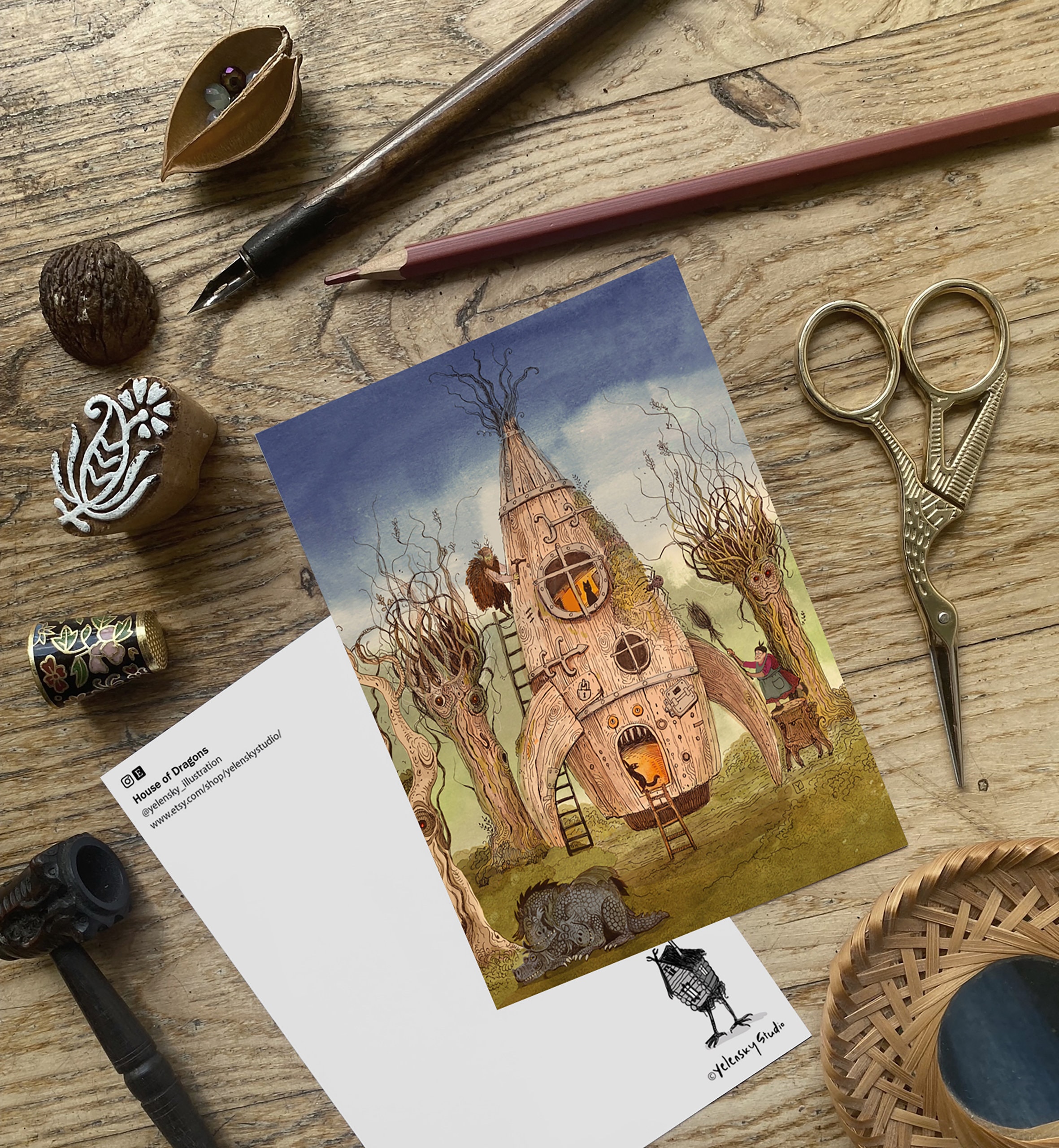 5 Art Cards Set , Folk Tales Collection, Fairy Tales Postcards - Etsy