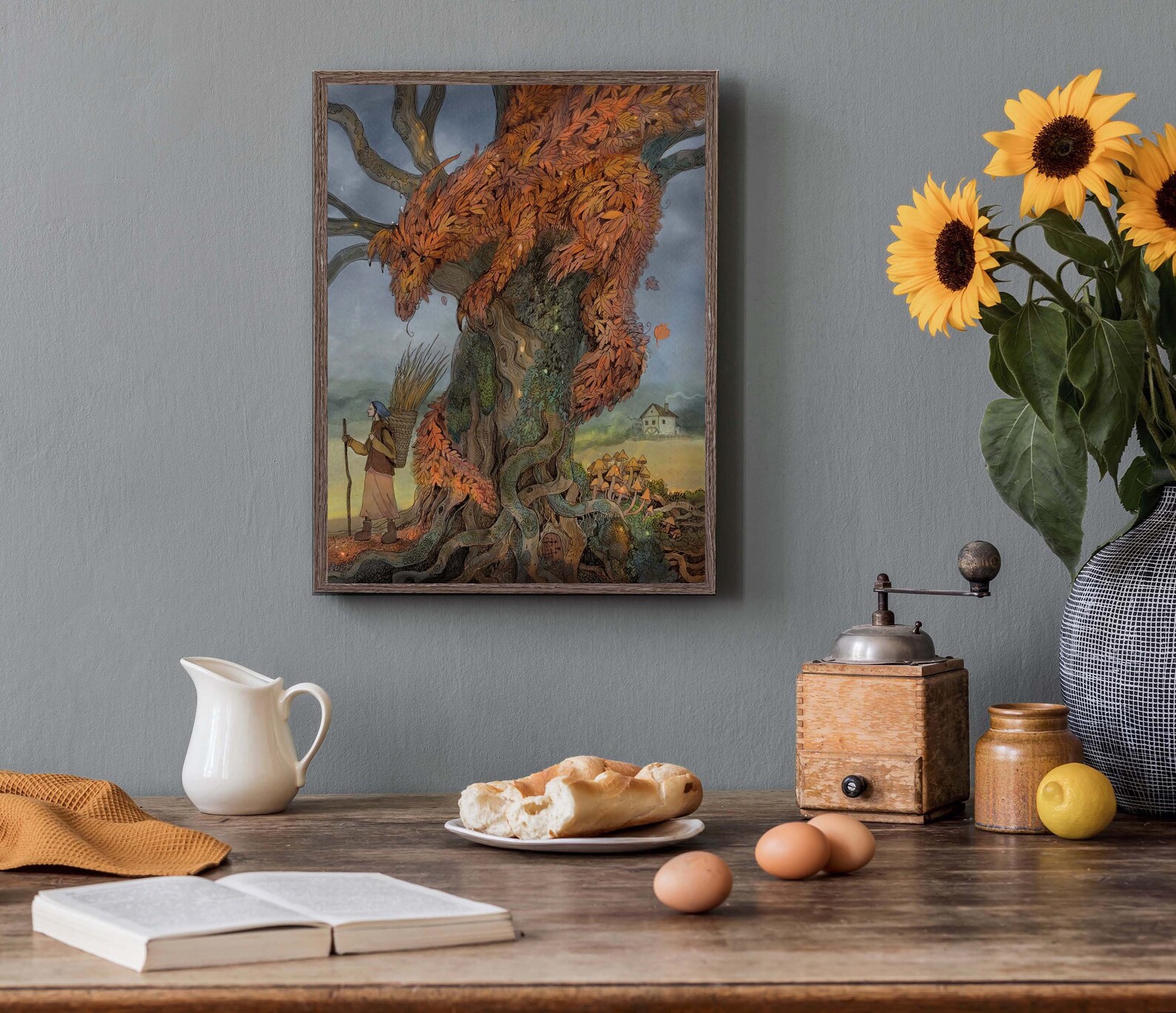 Beast of Autumn, Magical Creature Art, Giclée Print - Etsy