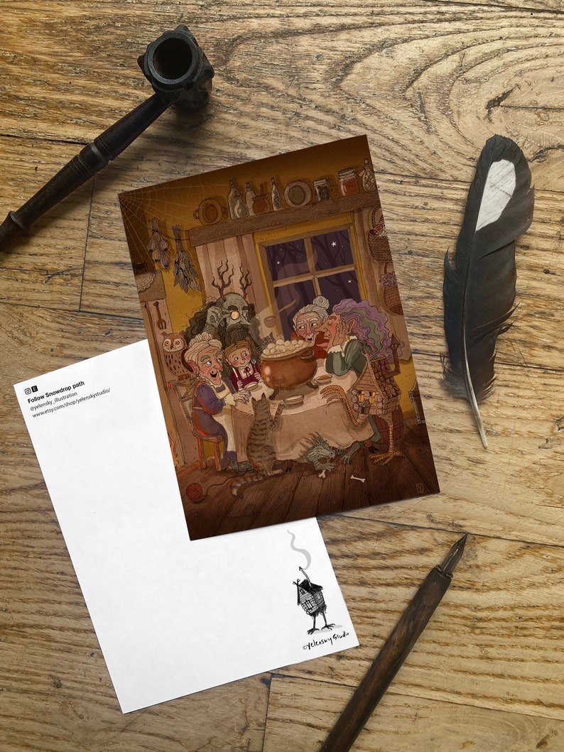 5 Art Cards Set , Folk Tales Collection, Fairy Tales Postcards - Etsy