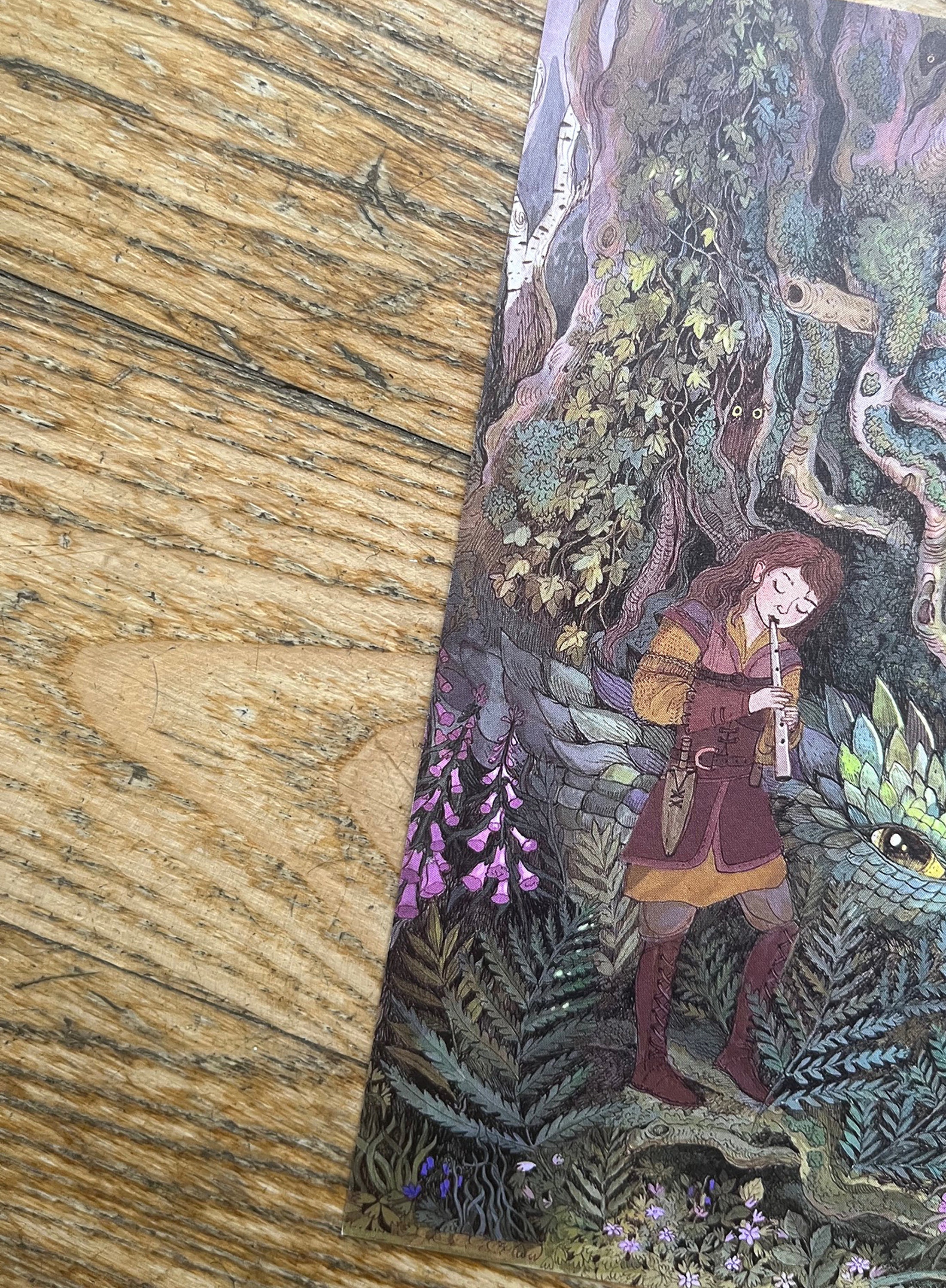 Set of 5 Art Postcards, Enchanted Forest, Shape Shifters, Full Moon ...