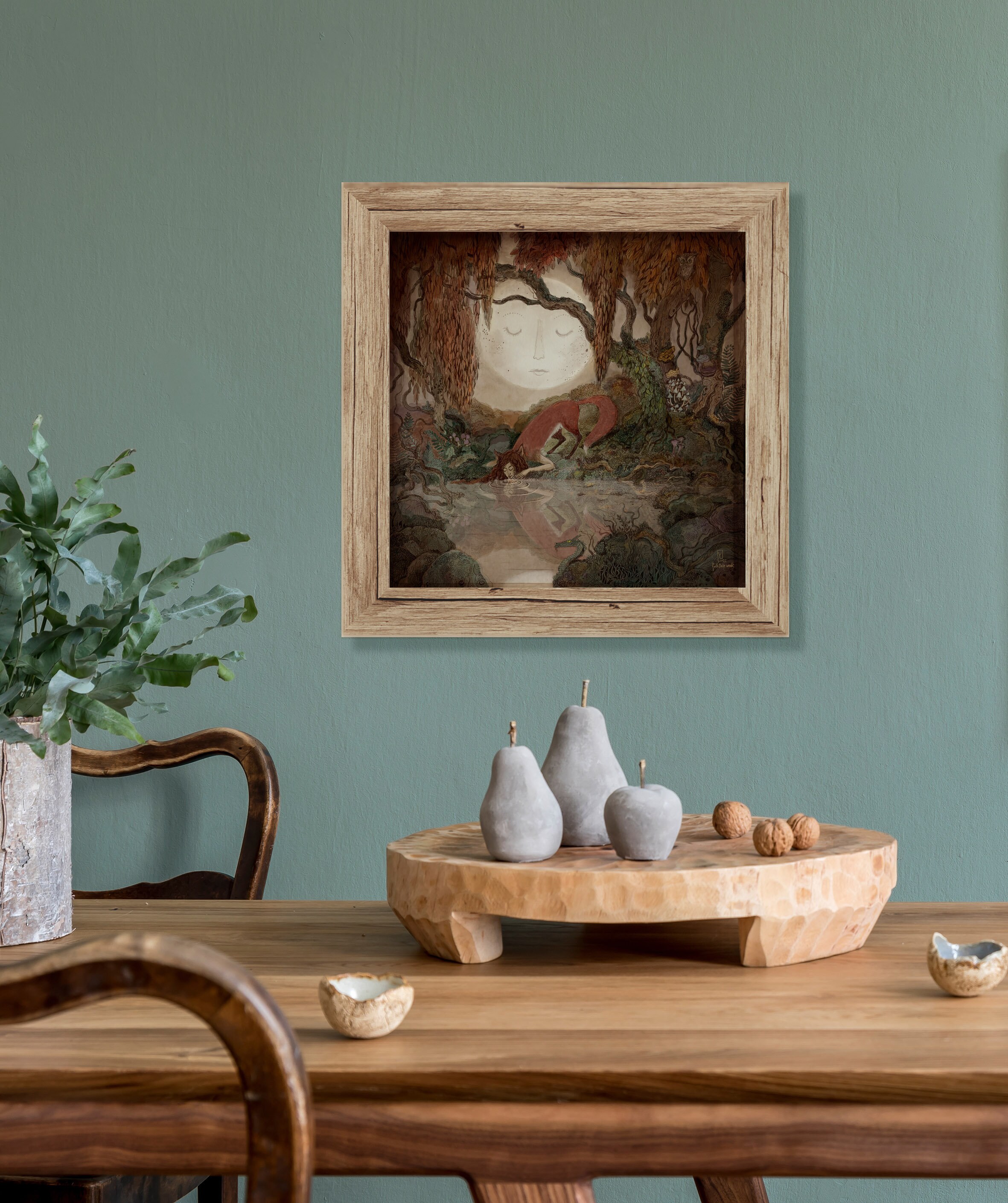 Full Moon Art , Fairy Tale Illustration, Folktale Week Art , Giclée ...