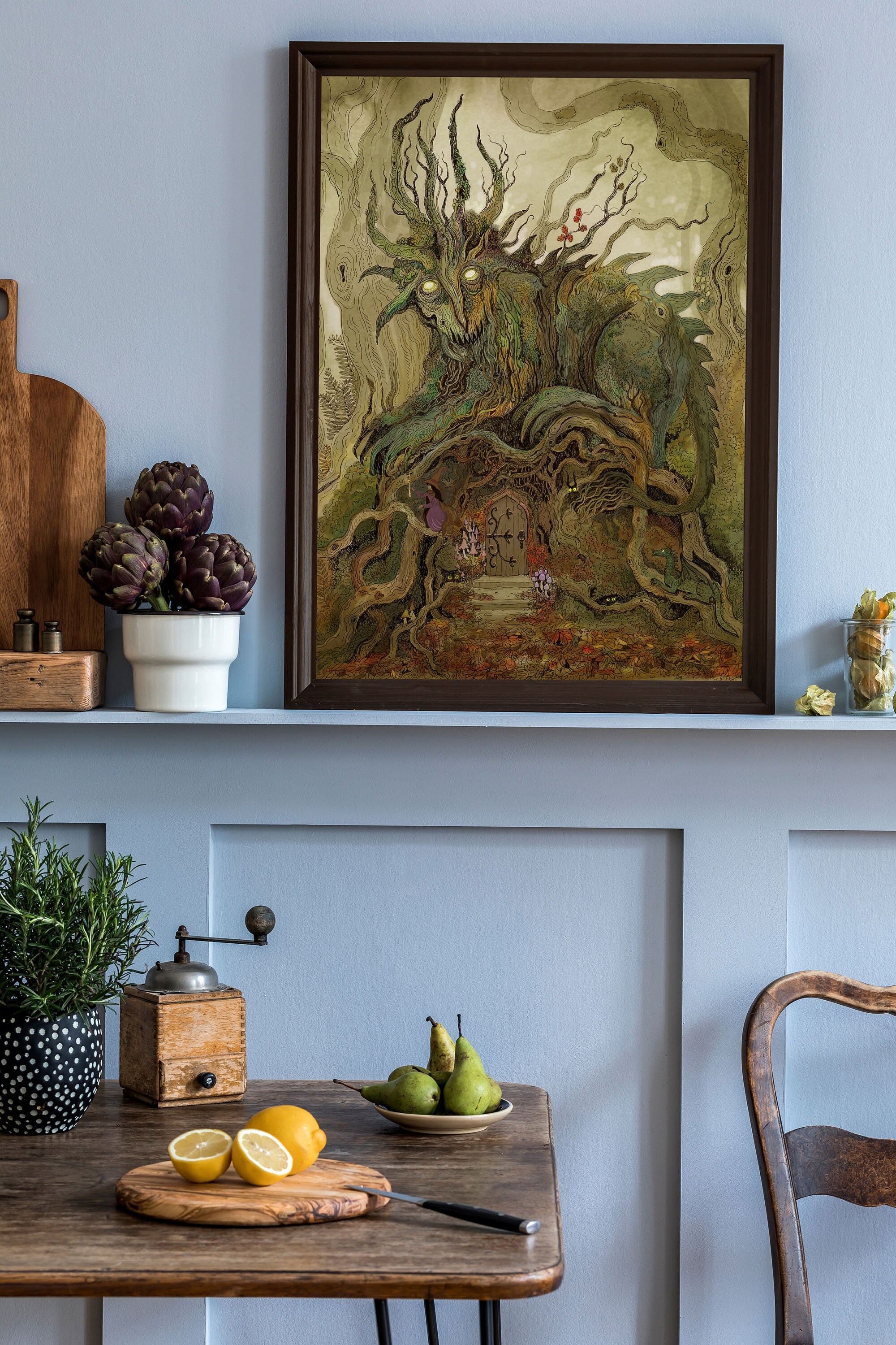 Enchanted Forest Art Print: the Guard, Fairy Tale Wall Decor - Etsy